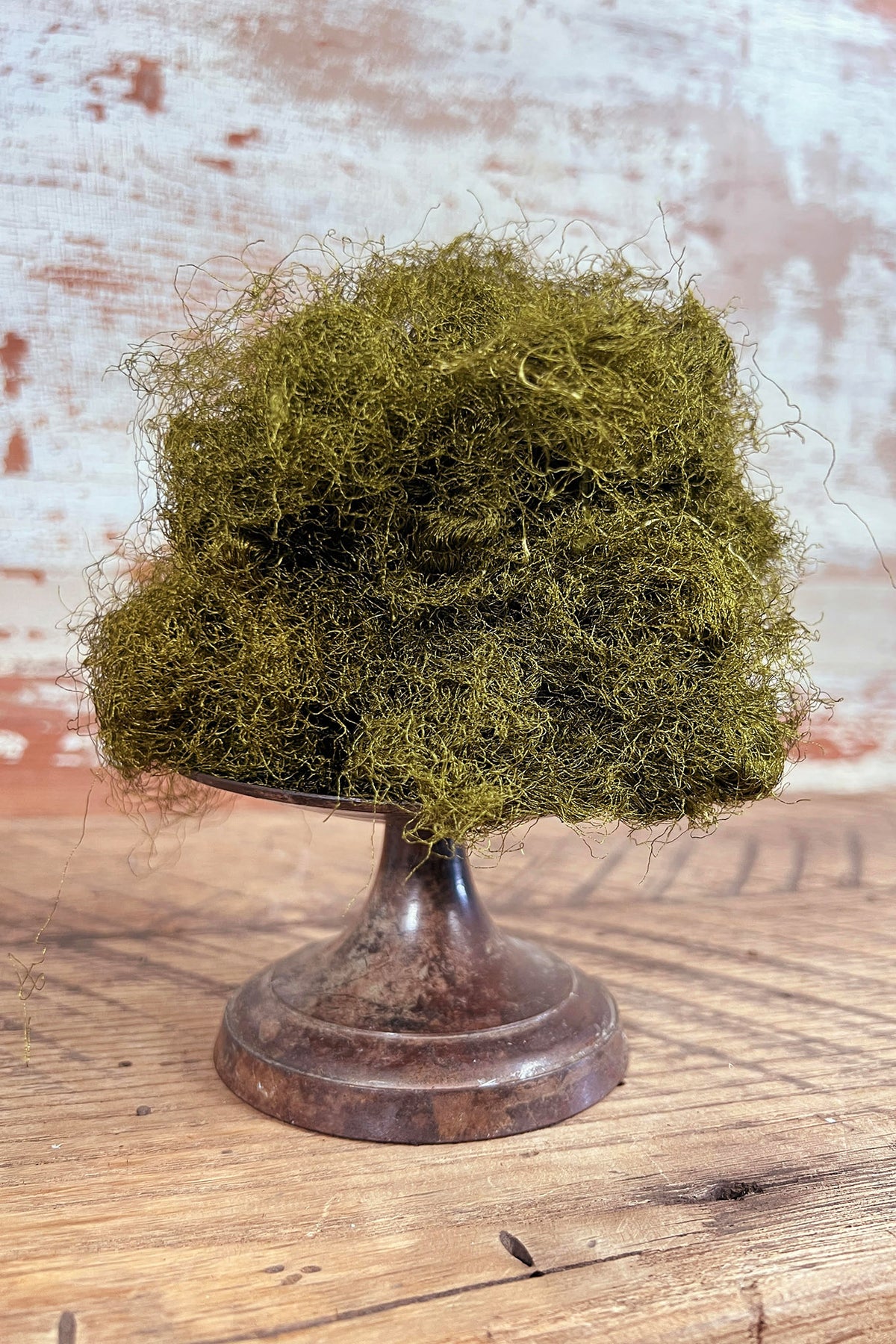 Sari Silk Waste by DHG - Olive (Murky Green) – Sarafina Fiber Art