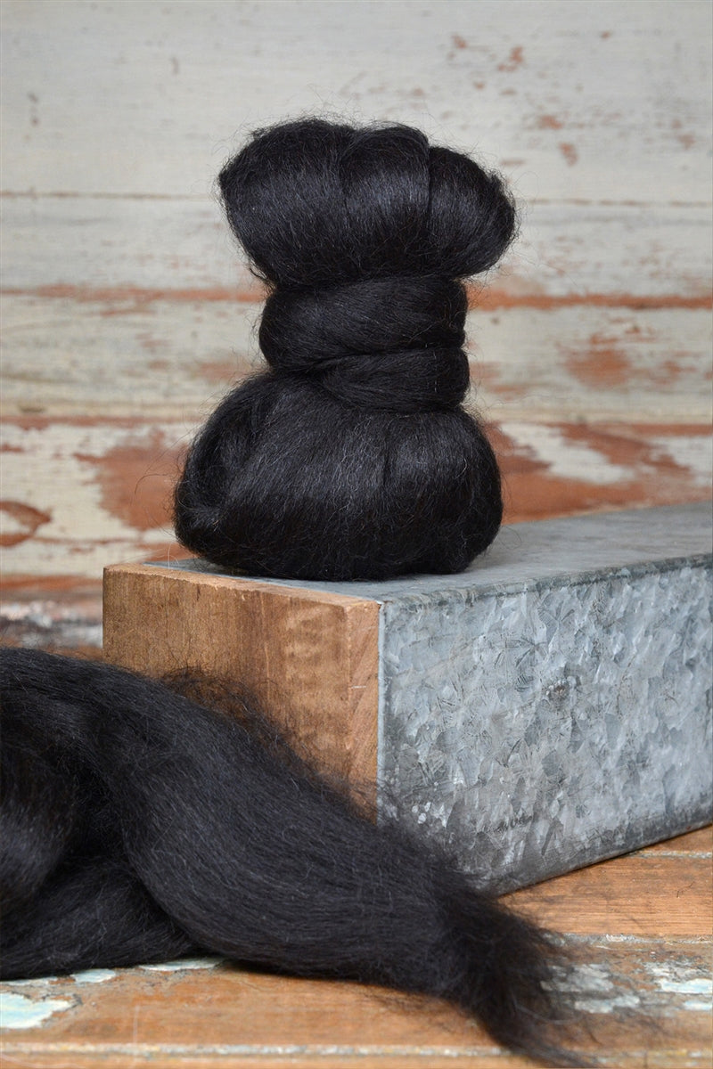 Baby Alpaca Roving - Black 1 oz – Sarafina Fiber Art