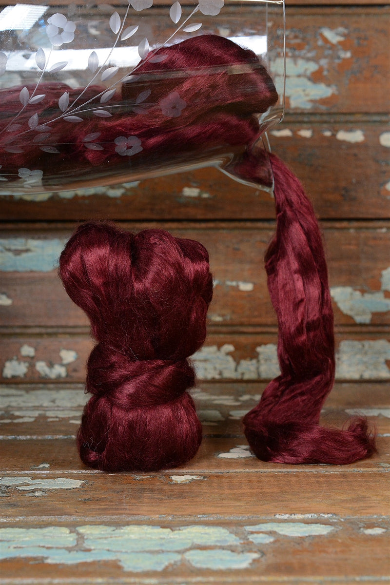 Mulberry Silk Roving by DHG - Soft Fruit 1 oz – Sarafina Fiber Art