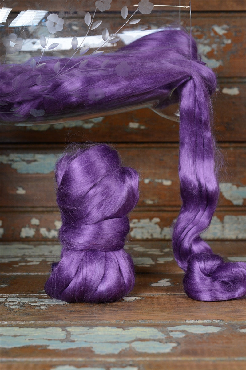 Mulberry Silk Roving by DHG - Violet 1 oz – Sarafina Fiber Art