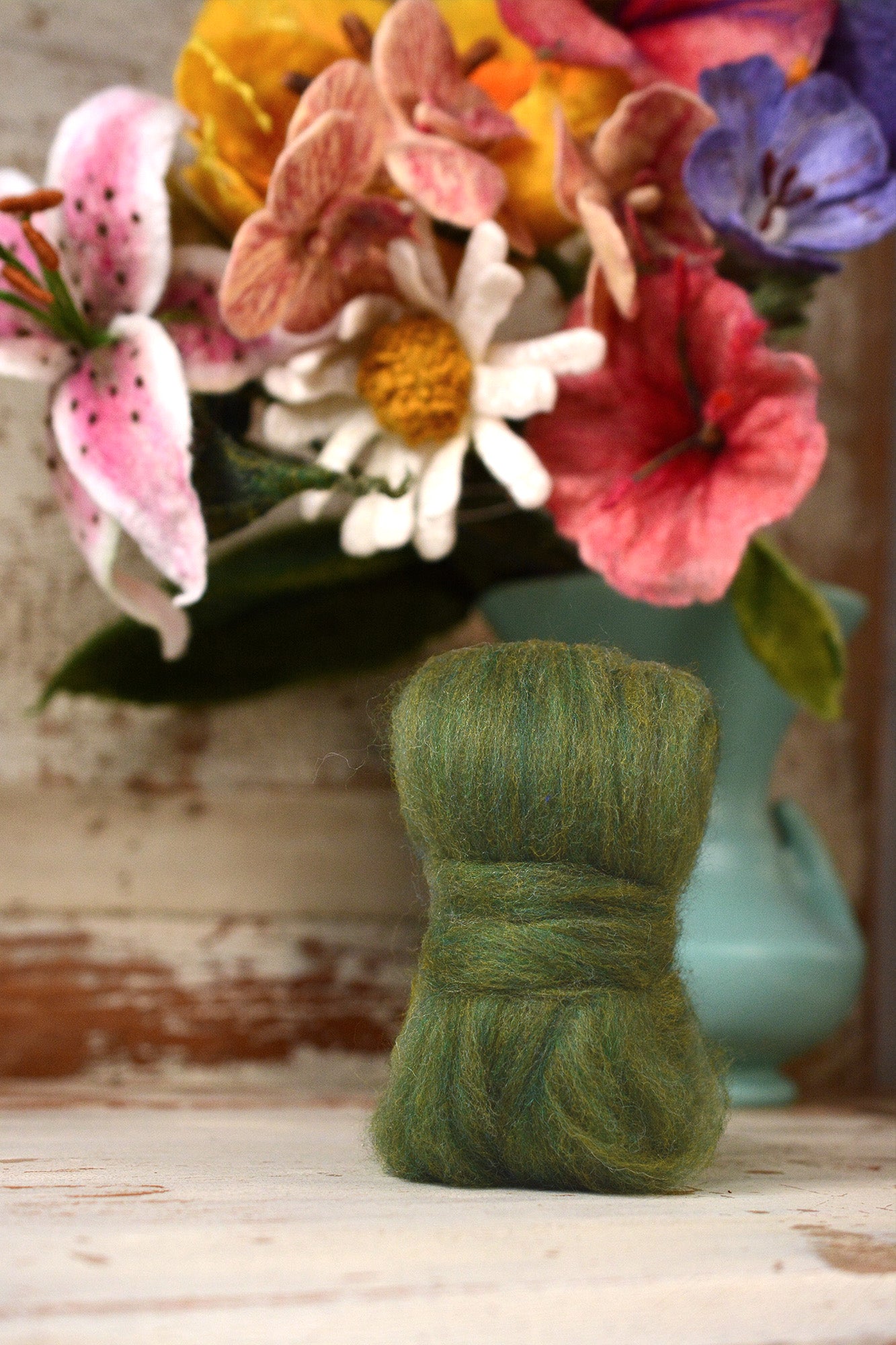 Wool Roving by Sarafina - Sprout 1 oz – Sarafina Fiber Art